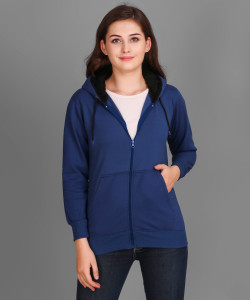 Christy World Full Sleeve Solid Women Jacket - Buy BLUE Christy World ...