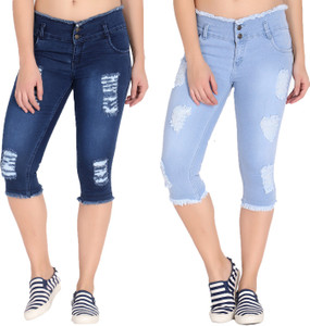 German Club Women Denim Capri - Buy German Club Women Denim Capri ...