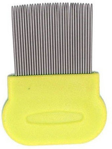 Devo METAL LONG TEETH LICE COMB STEEL TEETH NIT COMB YELLOW REGULAR ...
