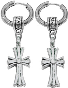 Flipkart.com - Buy Men Style Jesus Cross Earring Metal Hoop Earring ...