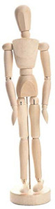 KNAFS 30 cm Wooden Manikin Movable Limbs Human Mannequin Model for ...