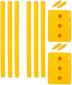 MINESFIT SPORTS Heavy Plastic Cricket Stumps Set - 6 Stumps + 4 Bails ...