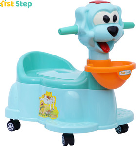 1st Step Baby Musical Potty Chair With Wheels Doggy Design-Aqua Blue ...
