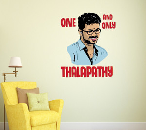 Tuffuk 65 cm Thalapathy Vijay | Wall Stickers | PVC Vinyl | Non ...