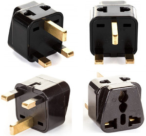 OREI India to UK, UAE, Hong Kong (Type G) Travel Adapter Plug - 2 in 1 ...