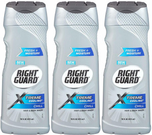 Right Guard Xtreme Cooling Hair And Body Wash, Chill, 16 Oz (Pack Of 3 ...