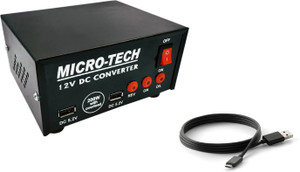 Microtech 2 USB 12v DC to AC Car Inverter 200 Watt for Multiple ...
