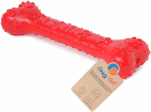 Goofy Tails Super Rubber Bone Paw Print Large Rubber Bone, Chew Toy For ...