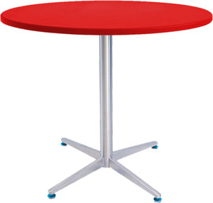 Lakdi Lakdi Cafe Table with Red Top and Metal Cardinal Red Solid Wood ...