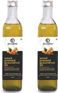 Anveshan Wood Pressed Groundnut Oil, pack of 2 Groundnut Oil Glass ...