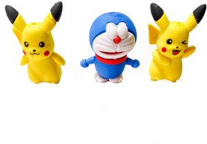 Flipkart.com | Feel alive Set of 3 Erasers Pokemon Doraemon Theme ...