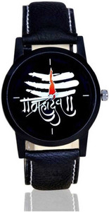 THE STATUS Mahadev Lord Shiva Mahakal Black dial Analog Watch Designer ...