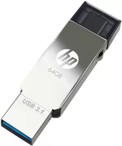 HP Type 'C' OTG 3.1 Metal USB Dual Drive X304m 64 GB OTG Drive - HP ...