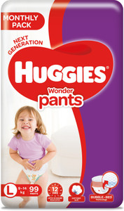 Huggies Wonder Pants Diapers - L - Buy 99 Huggies Pant Diapers for ...