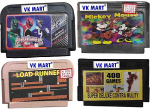 VK MART 8 Bit Tv Video Game Cassetts Like power ranger-mickey mouse ...