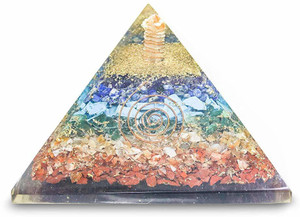 Shubhanjali 7 Chakra Big Pyramid Multi Color Large Decorative Showpiece ...