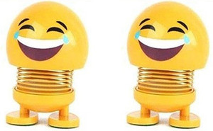 PA08Prise Emoji Cute Bobble Head Dolls For Car Dashboard 2 Pcs - Emoji ...