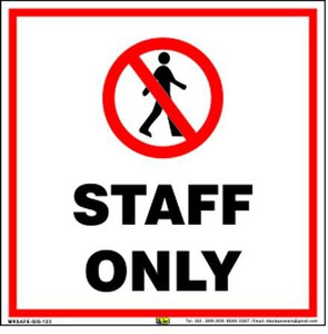 Mr. SAFE Staff Only In Hard Plastic Lamination (8 Inch X 8 Inch ...
