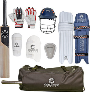 COMPASS Practice Cricket Kit With Bag - Size 3 For Age 7/8/9 Cricket ...