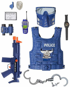 HALO NATION Kids Police Role Play Toy Kit | Policeman Pretend Play Set ...