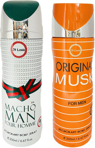 St. Louis Macho Man Pour Homme and Orignal Musk Deodorant Body Spray ...