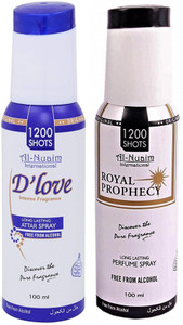 Al Nuaim D'Love & Royal Prophecy Perfume Spray 1200 Shots Deodorant ...