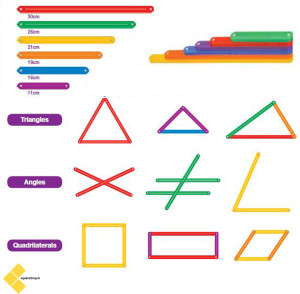 Square Drop Geo Geometry Stick -Mathematics - Geometry Brain Boosting ...