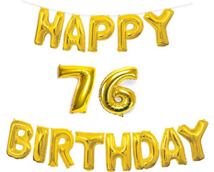 Flipkart.com | Almoda Creations Solid Golden Happy Birhtday Banner with ...