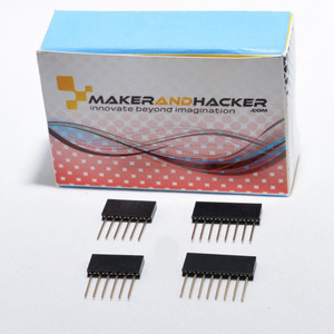 MAKER AND HACKER 4pcs 2.54 mm Stackable Long Legs Female Header for ...