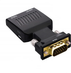 microware HDMI Female to VGA Male Converter Adapter with Audio Cable ...