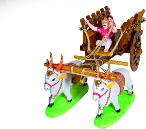 Sai traditional wood decore Bull Cart A 01 Decorative Showpiece - 30 cm ...