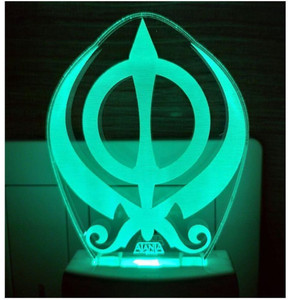 CORNICK Sikh logo Code:2076 3D Night Lamp Night Lamp Price in India ...
