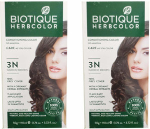BIOTIQUE herbcolor no ammonia hair colour 3n darkest brown , 3N Darkest ...