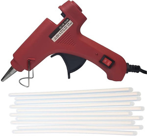 texla RED 20WATT HOT MELT GLU GUN WITH ON OFF SWITCH LED INDICATOR AND ...