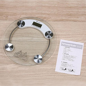 Qoibito Weight Machine Round Glass FD03A1 Body Personal Weighing Scale ...