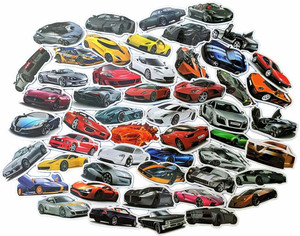 Windup 50 cm Stickers Waterproof Vinyl Graffiti - Super Car Collection ...