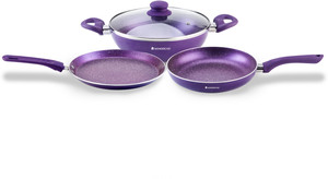 WONDERCHEF Orchid Induction Bottom Non-Stick Coated Cookware Set Price ...