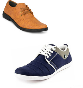 shoepoints Combo Pack of 2 Casual & Formal Shoes (Formal Shoes) lace up ...
