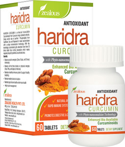 zealous health HARIDRA CURCUMIN, Curcumin tablet, anti-oxidant ...