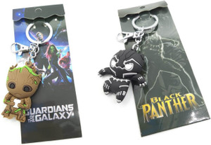 BORING Groot & Black Panther Avengers Endgame combo pack Key Chain ...