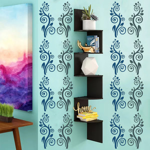 YMS (Size:- 16" X 24" Inches) Mewari Bloom Wall Pattern Wall Stencil ...