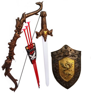 IndusBay Bahubali Warrior Set - Knights Fancy Dress Kids Cosplay - Bow ...