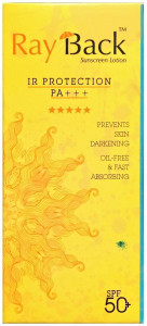 Ray Back Sunscreen - SPF 50 Sunscreen Lotion IR Protection SPF 50 PA ...