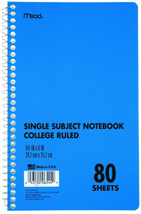 mead Sprial Notebook A4 Note Book Ruled 80 Pages Price in India - Buy ...