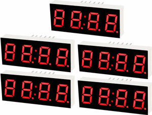 Electrobot 5Pcs Red 4-Bit 7-Segment 0.56" LED Digital Display Tube For ...