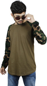 $ugar Daddy Military Camouflage Men Round Neck Multicolor T-Shirt - Buy ...