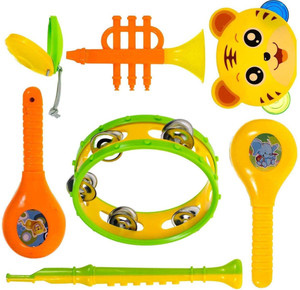 hatke dukan New Borns Baby Colourful Rattles Toy Set of 7/ Musical ...