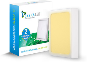 Syska 15W LED Slim Surface Panel (Square) 3000K Ceiling Light Ceiling ...