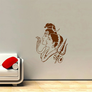 YMS Size:- 16" X 24" Shiva Parvati Portrait Wall Stencil Price in India ...