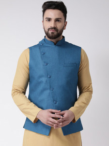 Tabard Sleeveless Self Design Men Jacket - Buy Tabard Sleeveless Self ...